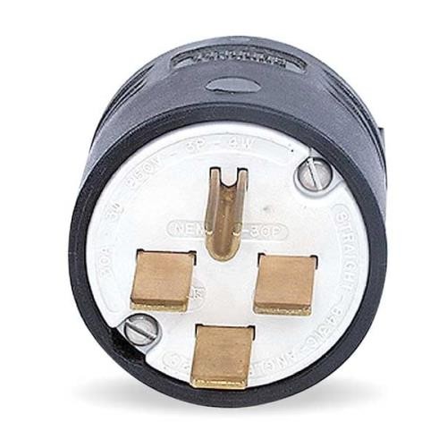 1Pc Straight Blade Plug, 15-30P, 30 A, 250V Ac, 3 Pole, Screw Terminals ...