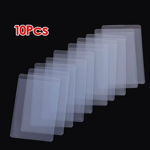 10Pcs Soft Clear Plastic Card Sleeves Protectors, for ID Cards | eBay