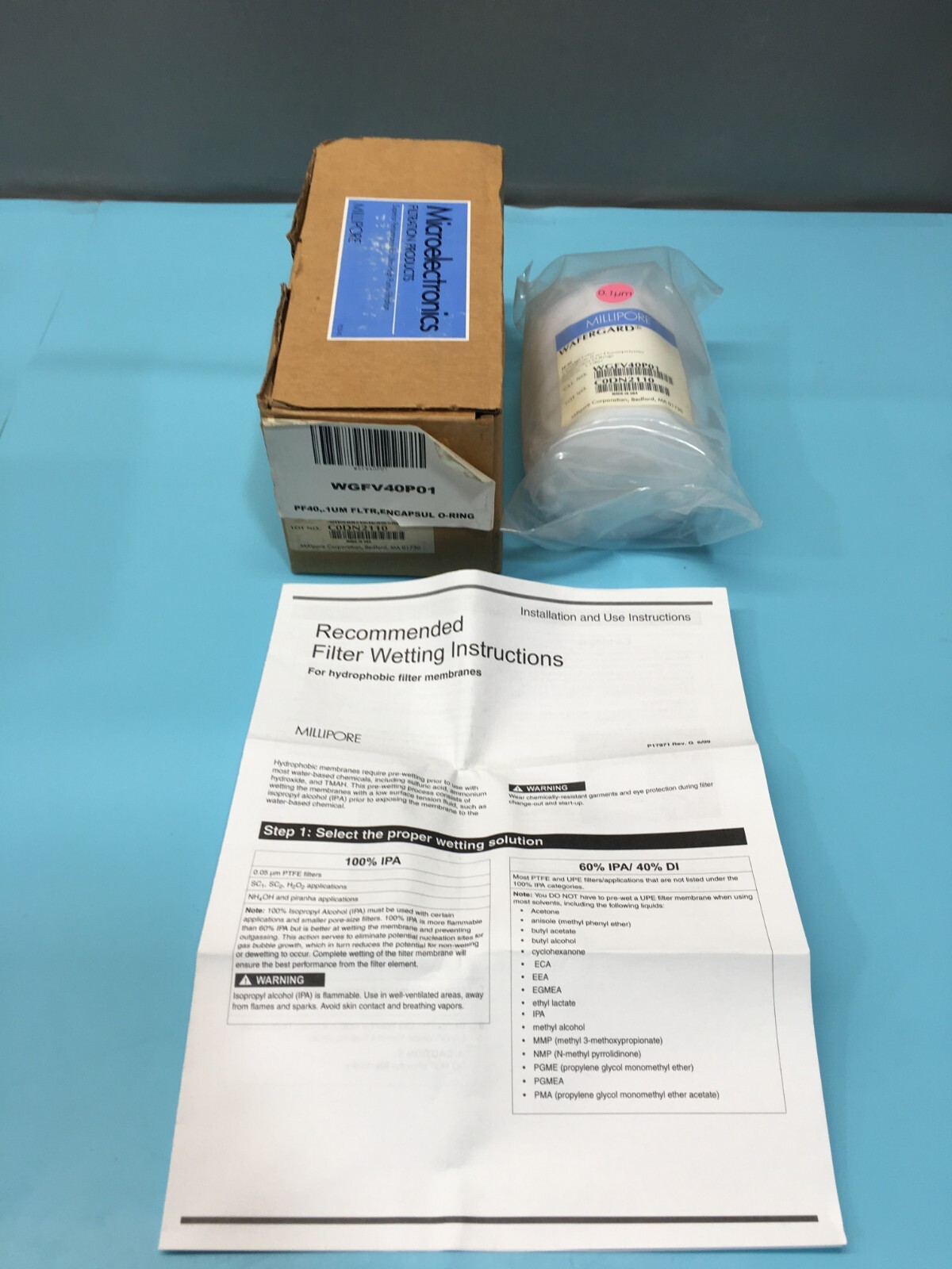 Millipore WGFV40P01 Wafergard PF-40 Filter, 0.1 Micron, 119028 | eBay