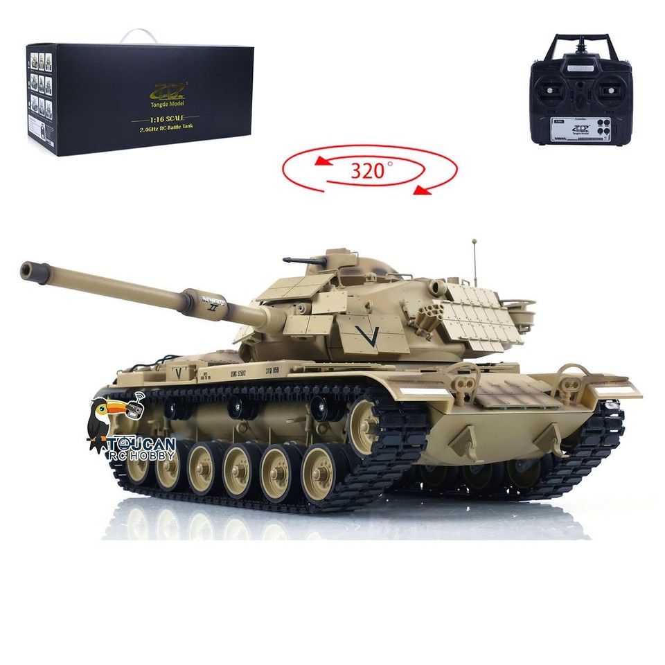 Tongde Model 1/16 RC Battle Tank USA M60A1 ERA Remote Control Tanks 320 ...