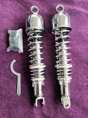 CLASSIC HONDA CB350 CB500 CB750 CM CL 69-86 CHROME REAR SHOCK ABSORBERS ...