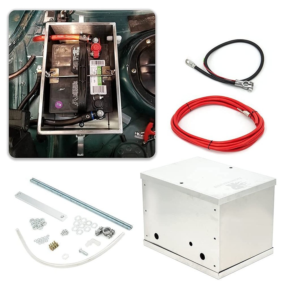 Complete Aluminum Battery Box Relocation Kit Universal Polished Billet ...