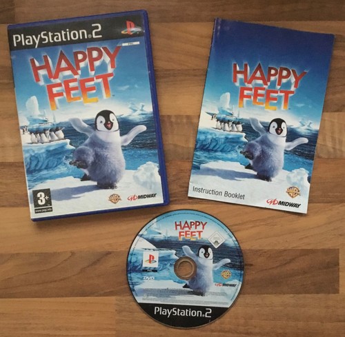 HAPPY FEET - PLAYSTATION 2 GAME + ORIGINAL INSTRUCTIONS - MIDWAY GAMES ...
