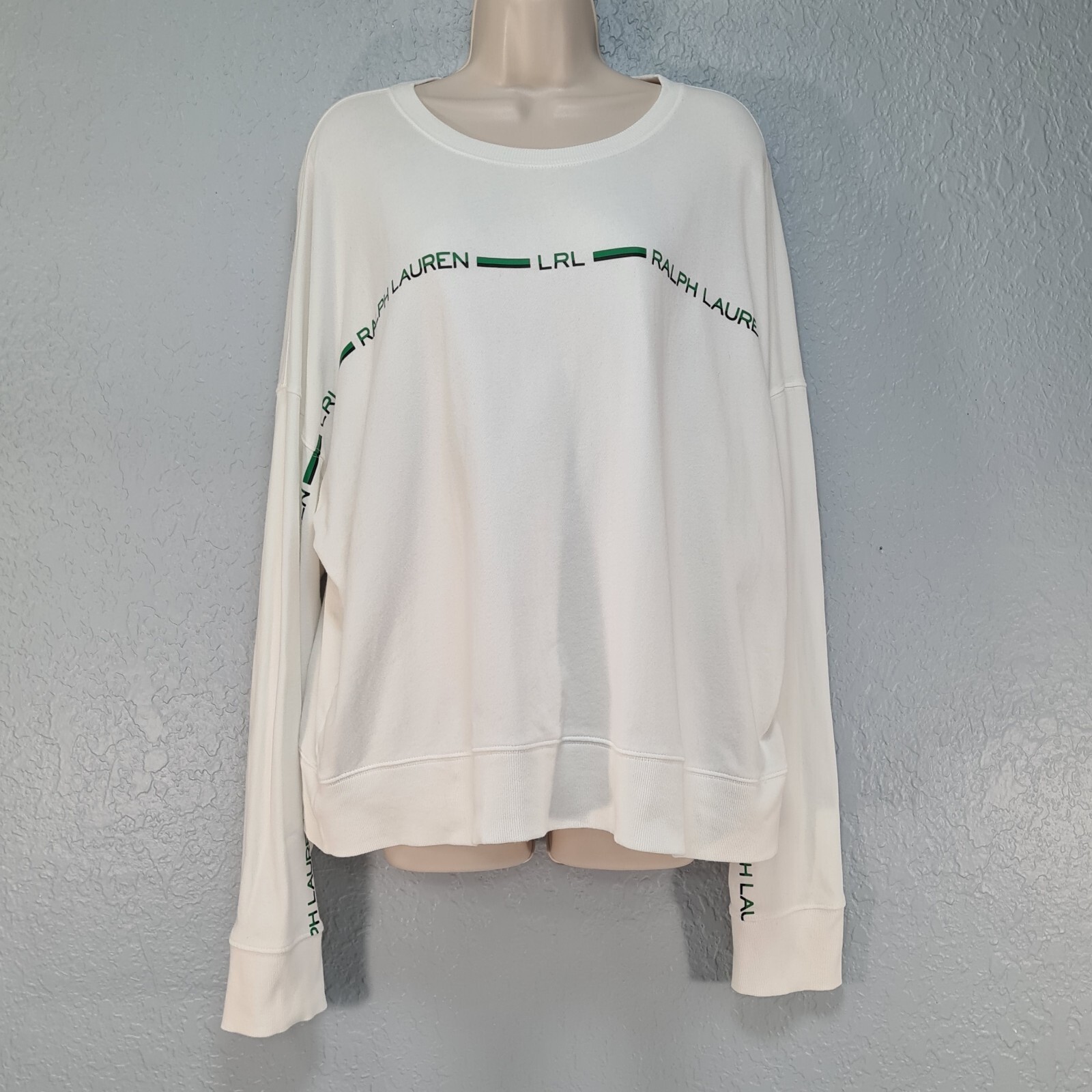 Lauren Ralph Lauren Women's LRL Logo White Cotton Sw… - Gem