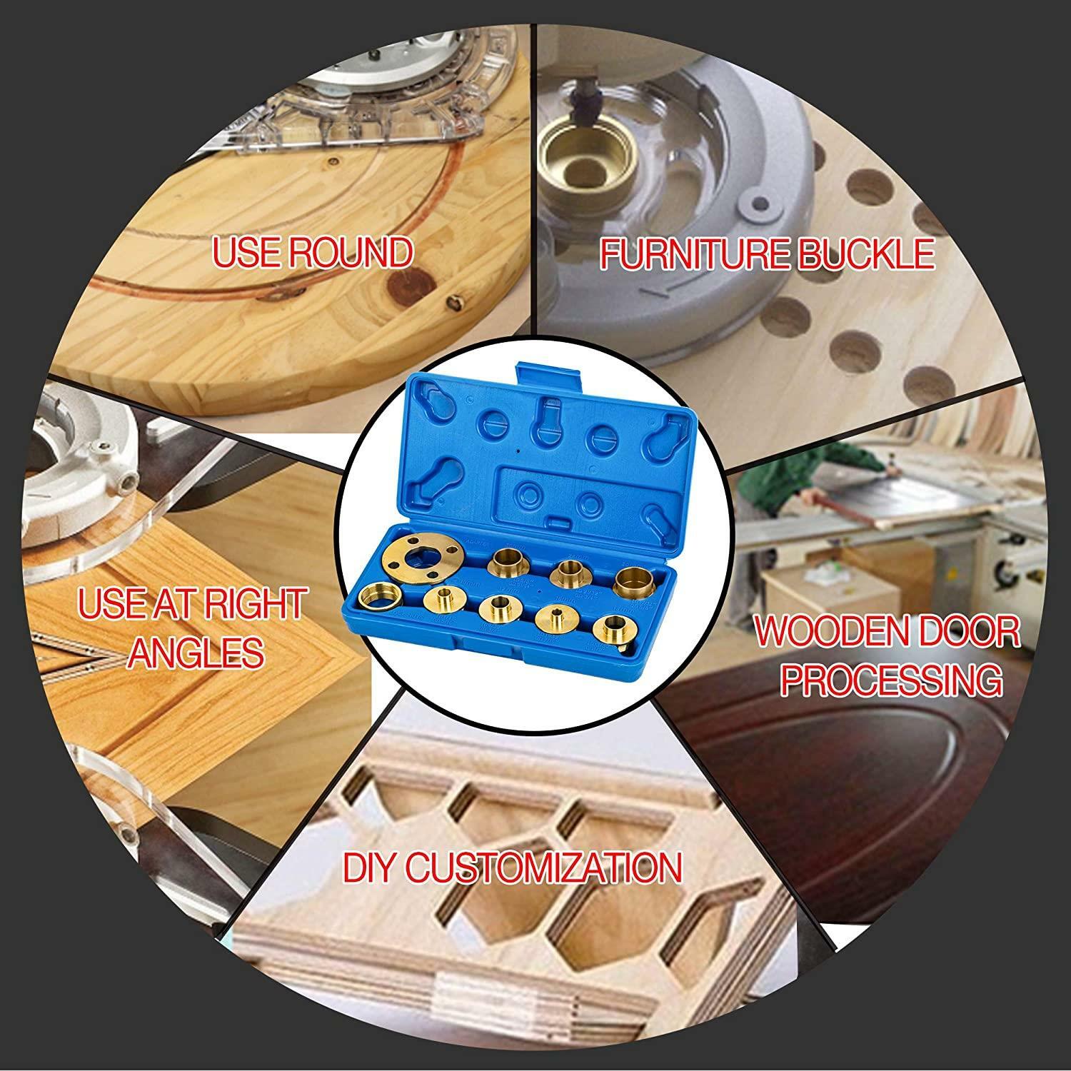 KATSU Brass metric router bushing guide set Fit Plung base | eBay UK