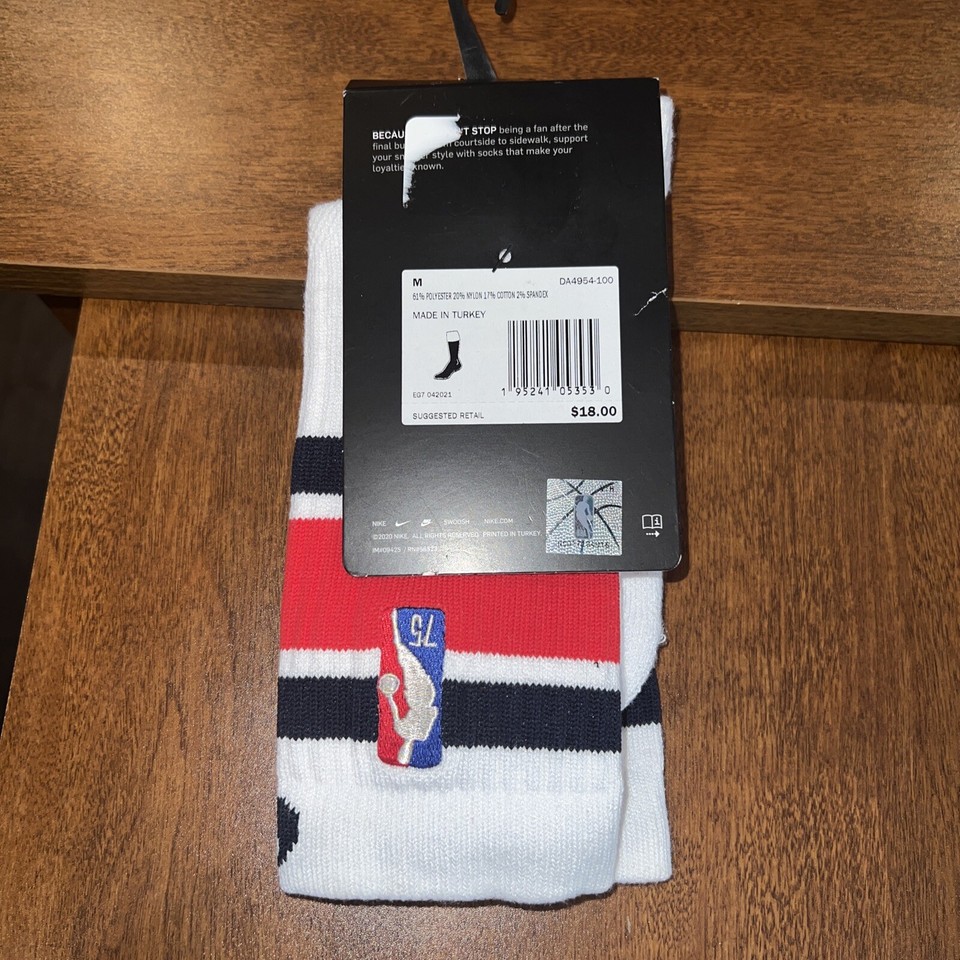 Nike Elite NBA Crew Houston Rockets Socks - Men's Medium | eBay