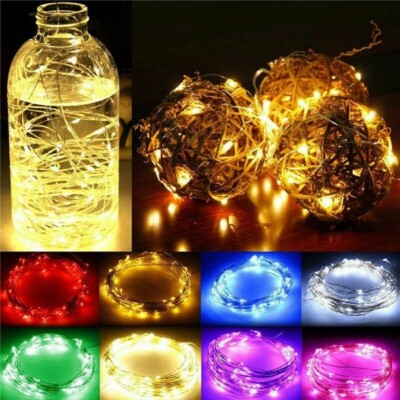 Fairy String Lights Micro Rice Copper Wire Xmas Light LED 2M Battery ...