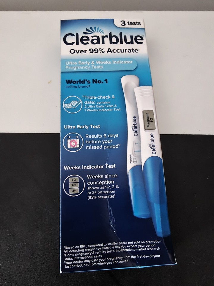 Clearblue Triple-Check Date Pregnancy Test Kit 3 Count Ultra Early ...