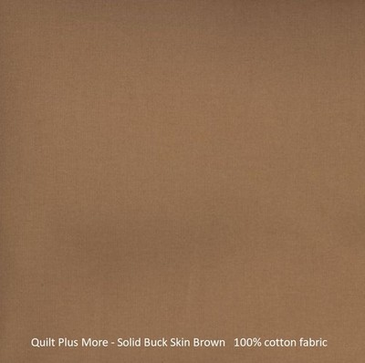 Solid Buck skin Brown 100% Cotton Fabric sold By the Yard - 44" Wide | eBay