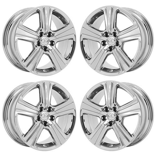 18" LEXUS RC TURBO PVD BRIGHT CHROME WHEELS-C RIMS FACTORY OEM 74308 ...