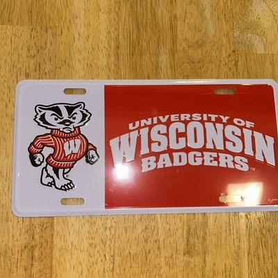 University Of Wisconsin Badgers Metal License Plate - New | eBay