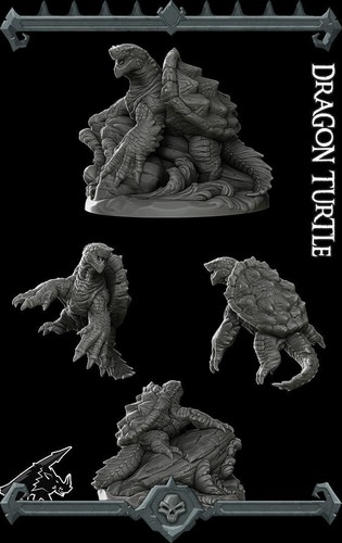 DRAGON TURTLE - Miniature | Dungeons and dragons | Cthulhu | Pathfinder ...