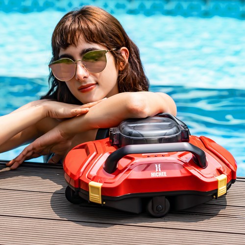 Cordless Robotic Pool Vacuum Automatic Pool Cleaner Self-Parking, Dual ...