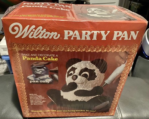 1978 VTG Wilton Party Pan Panda Cake Aluminum Decorative Baking Pan ...