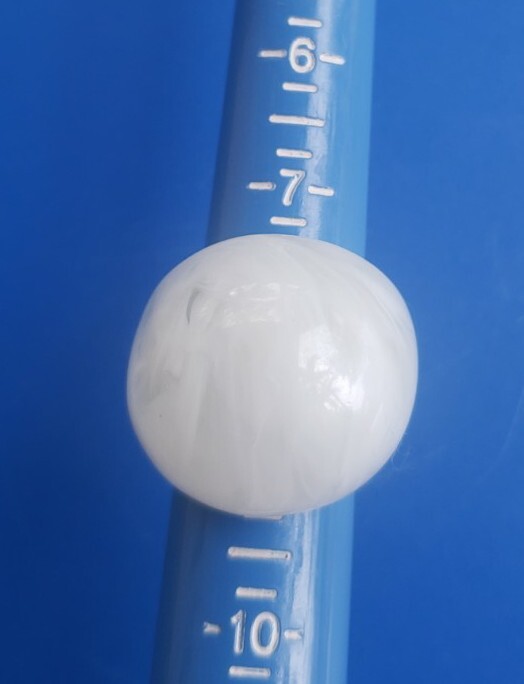 Vintage White Marble Stone Dome Shape Band Ring. Size… - Gem