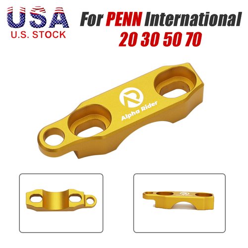 For PENN Reel Clamp Anodized Fishing Engraved Gold Color International ...