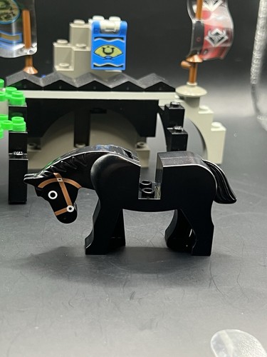 Vintage Lego Back Horse White Eyes Brown Bridle | eBay
