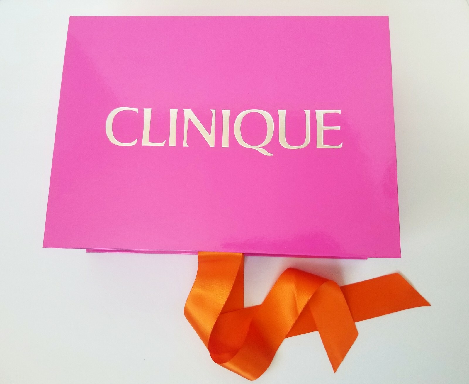 Lot of 9 Clinique Makeup Cosmetic Orange Ribbon Storage Box Large ...