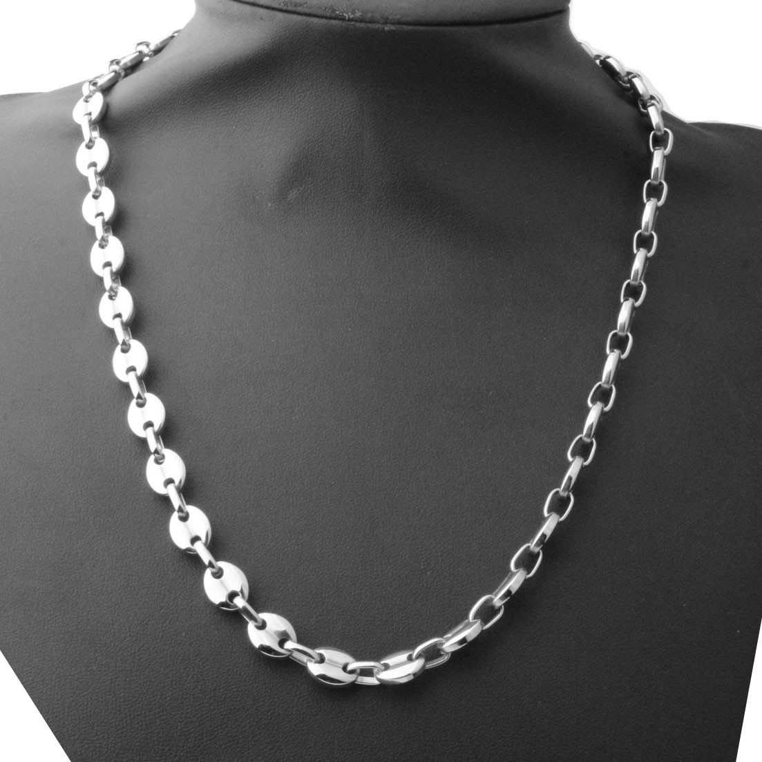 Charming Stainless Steel Mutil-Color Coffee Beans Link Chain Men Women ...