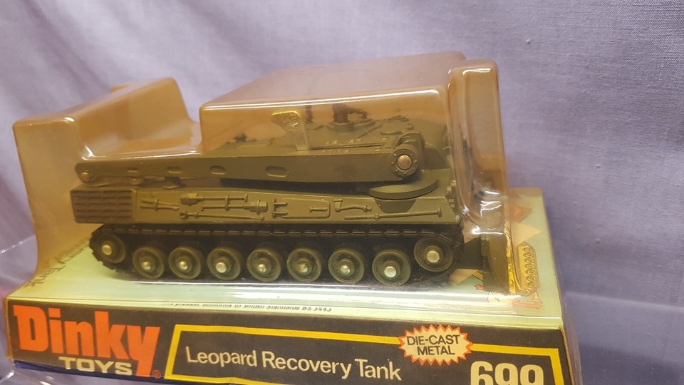 VINTAGE DINKY TOYS 699 6 LEOPARD RECOVERY TANK COMPLETE NEVER OPENED ...