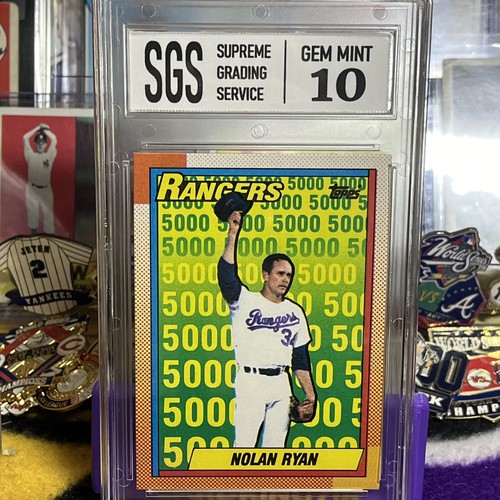 1990 TOPPS #5 NOLAN RYAN TEXAS RANGERS HOF SGS 10 GEM MINT 5000 STRIKEOUTS | eBay