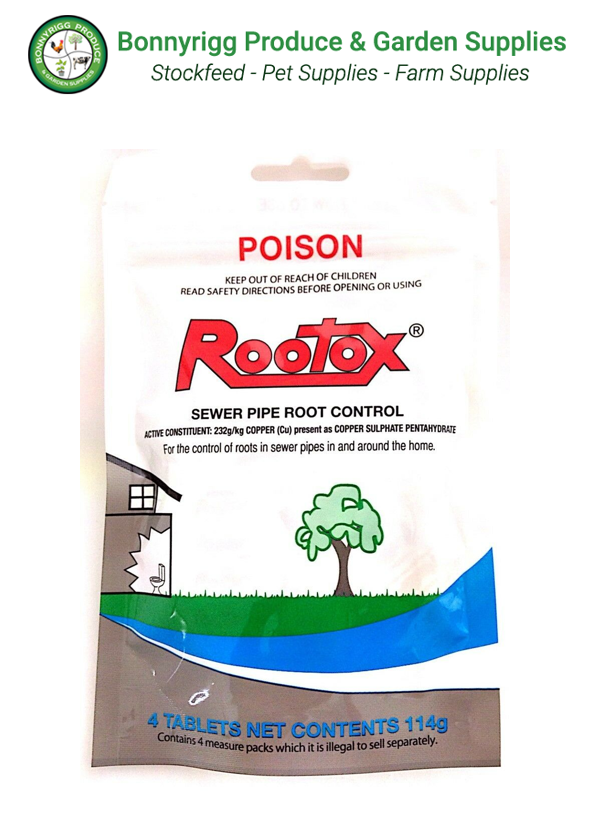 ROOTOX Sewer Pipe Root Control 16 Tablets Bundle of (4x) 114g Pack Size ...