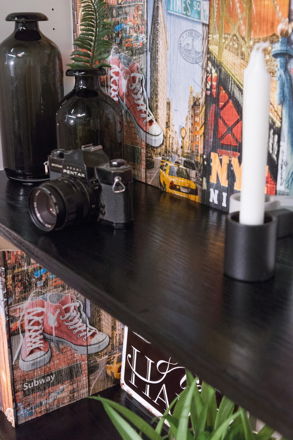 STICKY BACK PLASTIC WRAP 67.5cm DC FIX BLACK ASH WOOD SELF ADHESIVE ...