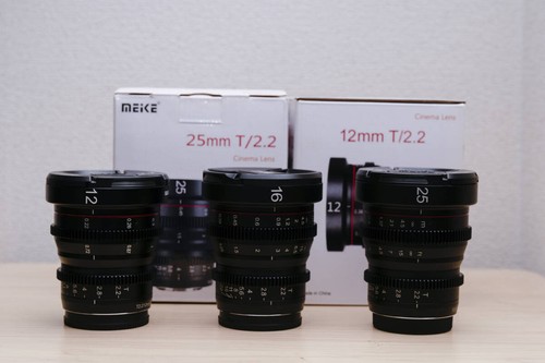 Meike Cinema Lens 12Mm 16Mm 25Mm T2.2 3 -Piece Set M43 Mft Cinelens ...