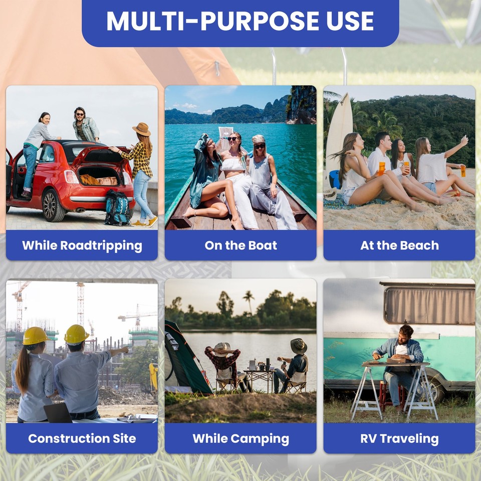 25L Portable RV Waste Holding Tank 6.6 GAL Sewer Dump Container for ...