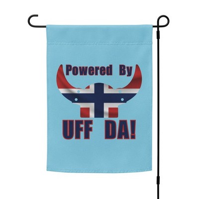 "Powered by Uff Da" Garden flag Norwegian Nordic Viking Norse ...