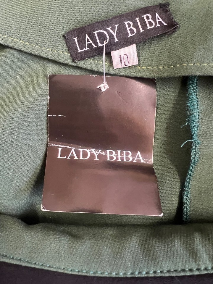 LADY BIBA women green knee-length fitted dress UK10 CG B81 | eBay UK