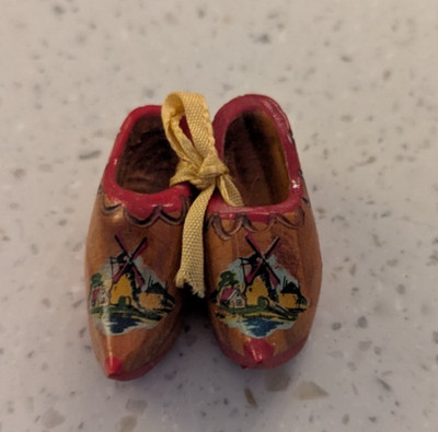 Dutch Windmill Wooden Clogs Miniature Shoes Souvenir Sovang, CA. | eBay