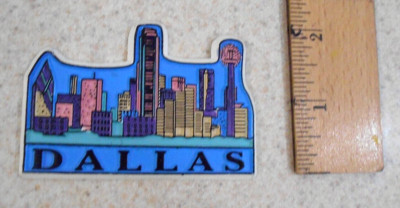 Vintage Dallas Texas Rubber Magnet Souvenir Refrigerator City Scape | eBay