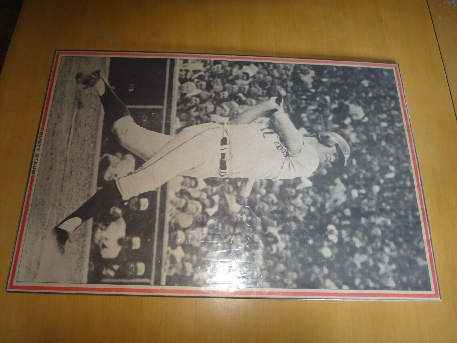 montreal expos baseball rusty staub black/white poster sport illustre ...