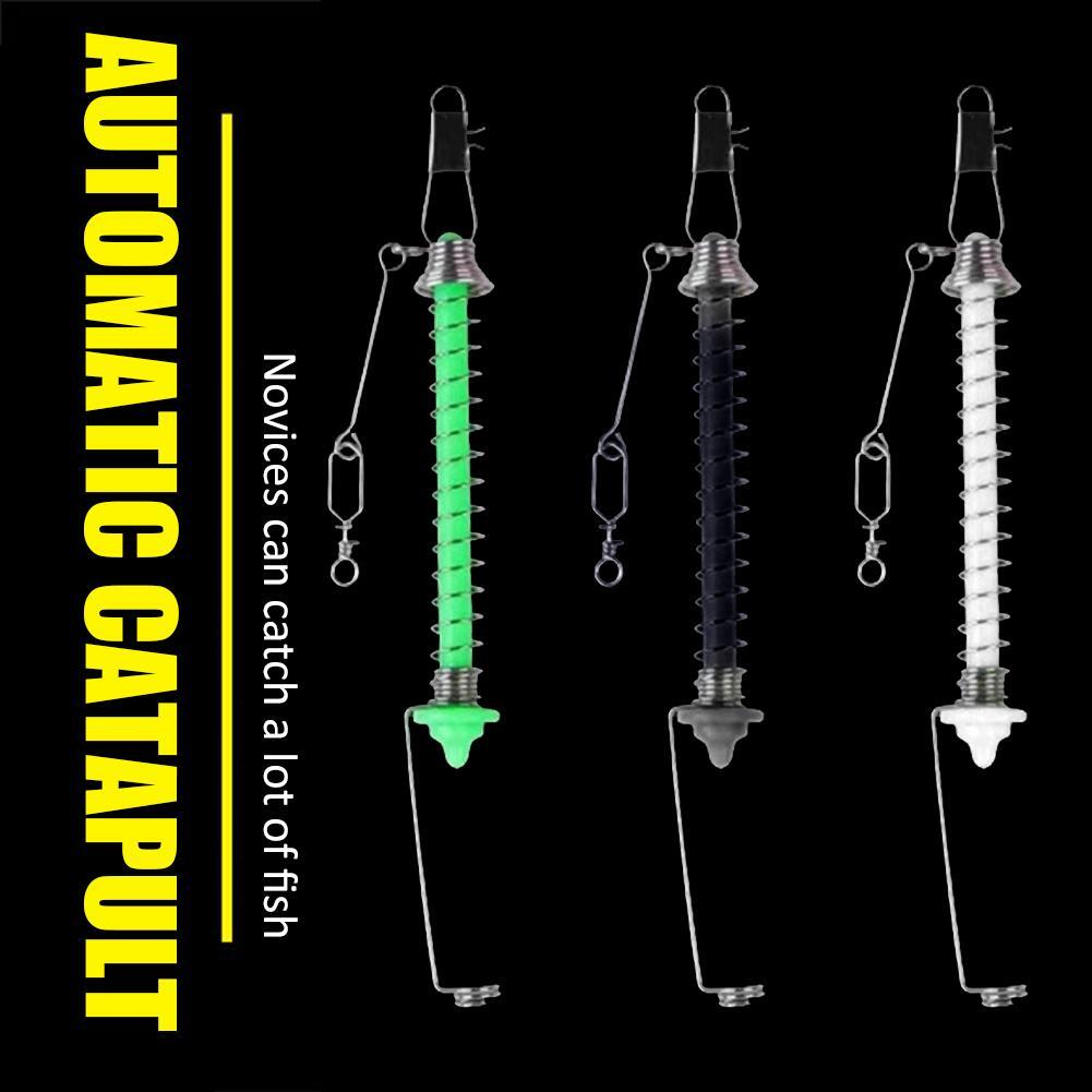 Fishing Hooks Automatic Spring Catch Ejection Jig Head Lure Tackle ...