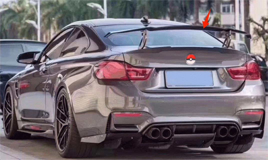 55'' Universal Spoiler Unpainted Rear Wing Sedan/Coupe V Style General ...