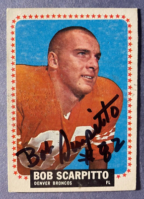 SIGNED BOB SCARPITTO 1964 TOPPS FOOTBALL CARD AUTOGRAPH - BRONCOS | eBay