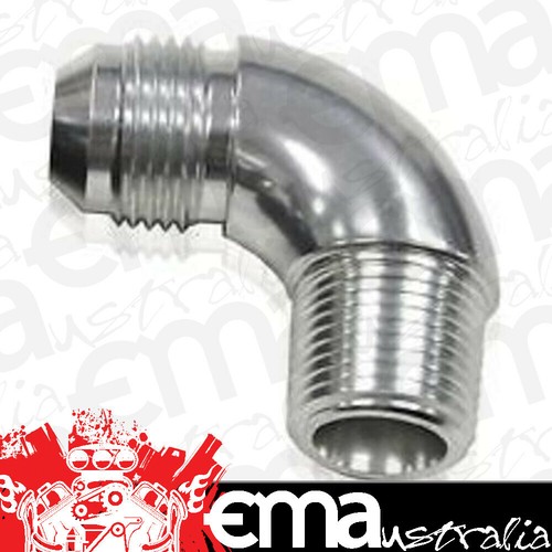 Aeroflow AF522-08-08S 90 Deg 1/2" to -8AN Full Flow Silver No ...