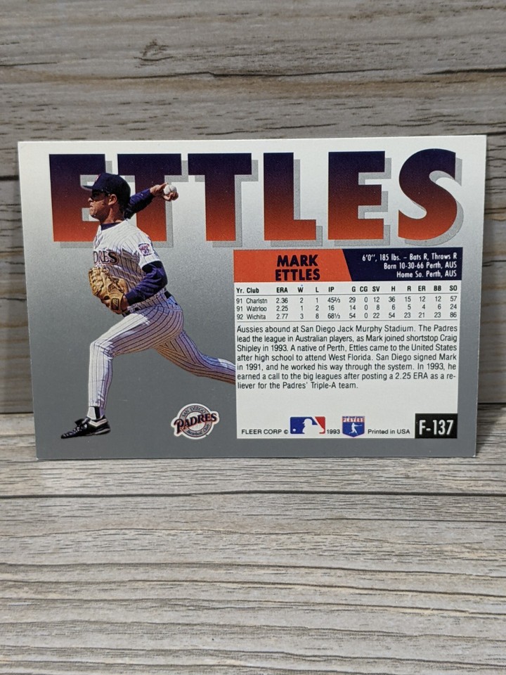 1993 Fleer Final Edition San Diego Padres Baseball Card #137 Mark ...