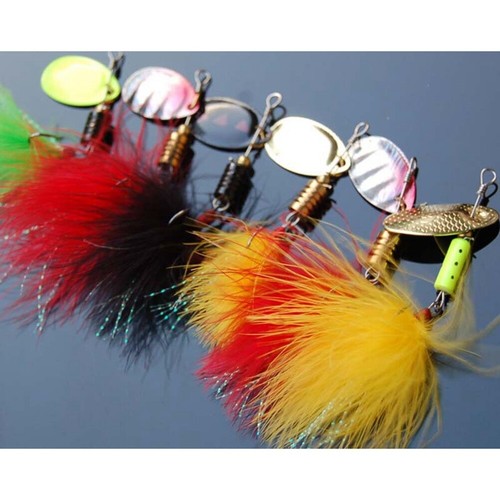 6pcs Compound Sequin Fishing Equipment Metal Swing Fish Bait Spoon ...