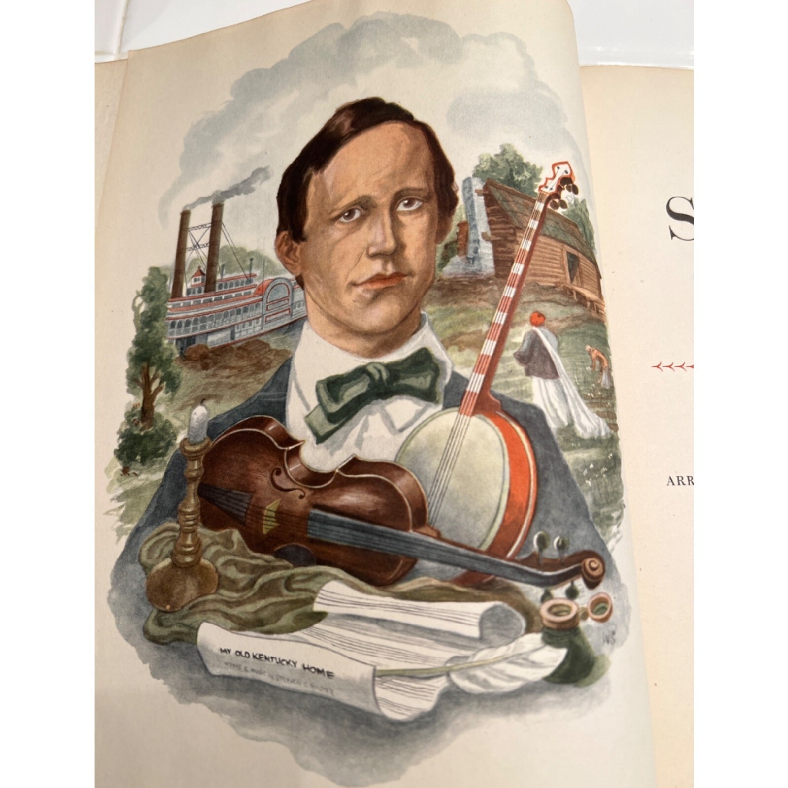 First Printing, A Treasury of Stephen Foster, Music HC 1946 Illus ...