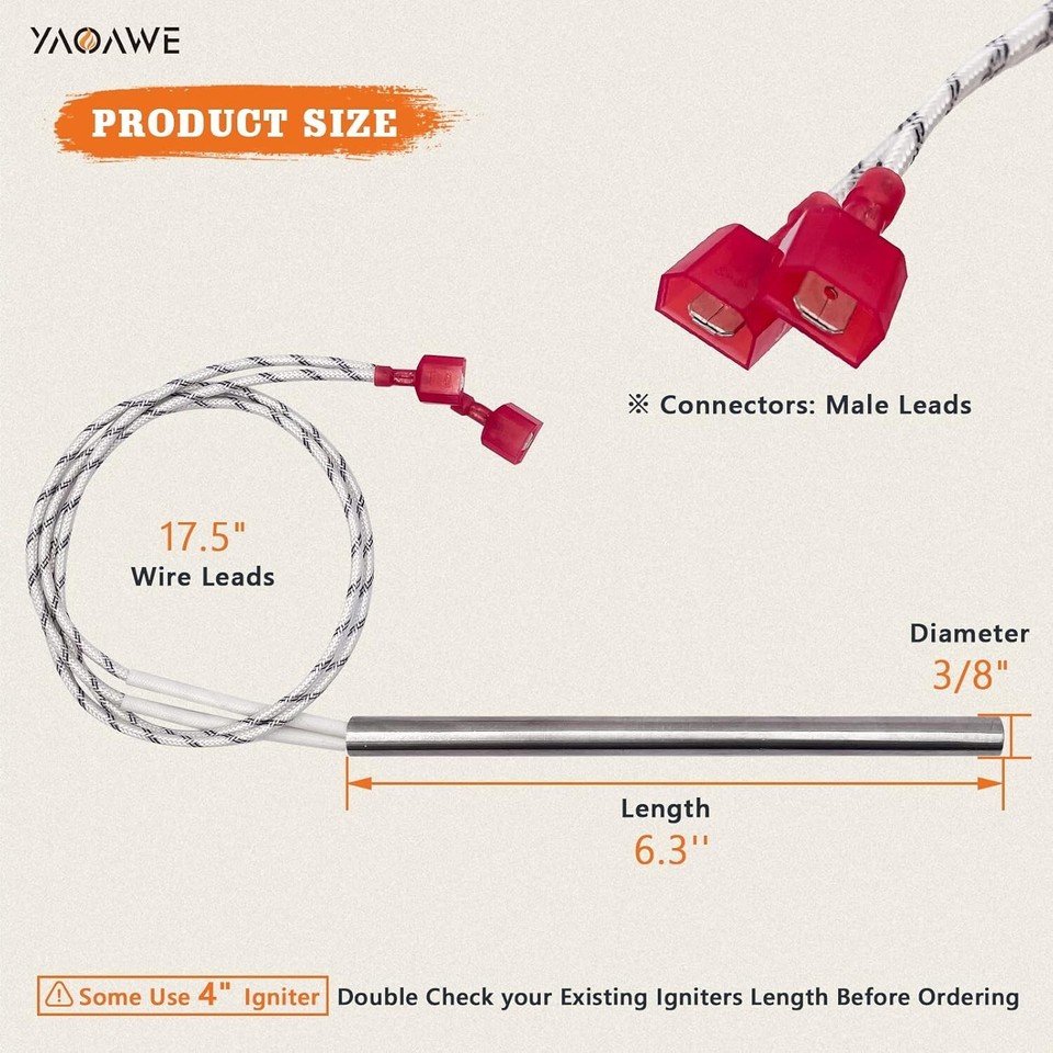 Ignitor Element Starter 80604 For Vogelzang Ashley Pellet Stove Igniter ...