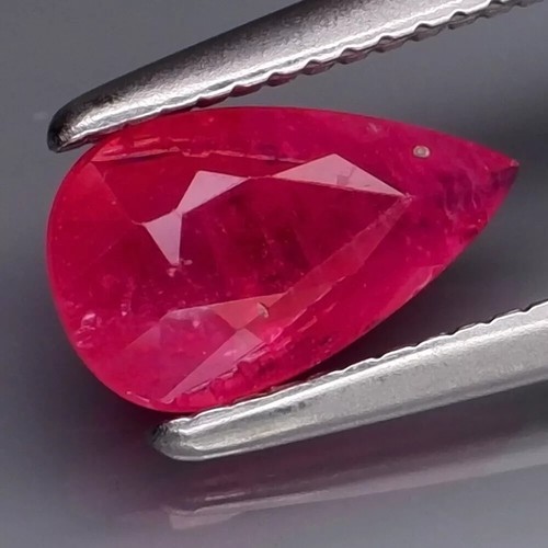 0.85 Ct Natural Red-Pink Ruby Winza Tanzania Unheated Pear Shape Loose ...
