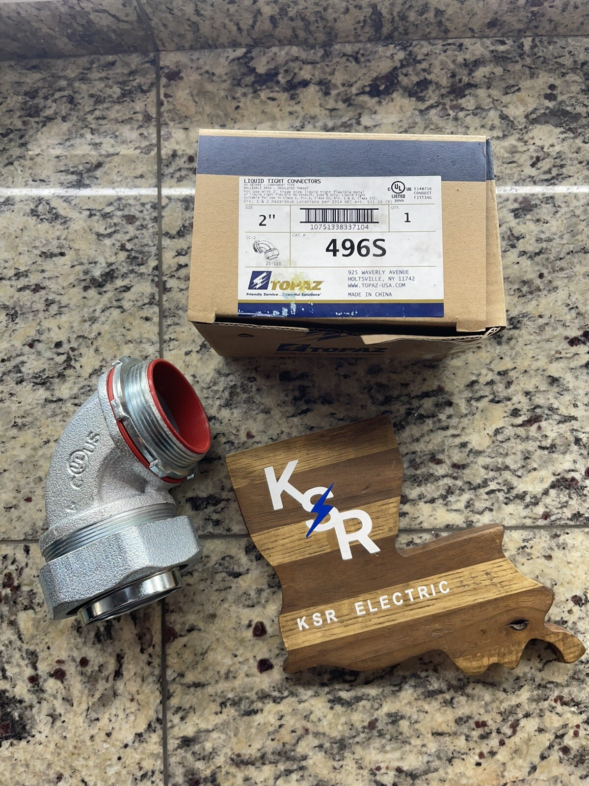 *NEW* Topaz 496S 2" 90° Liquid Tight Conduit Connector with Insulated ...