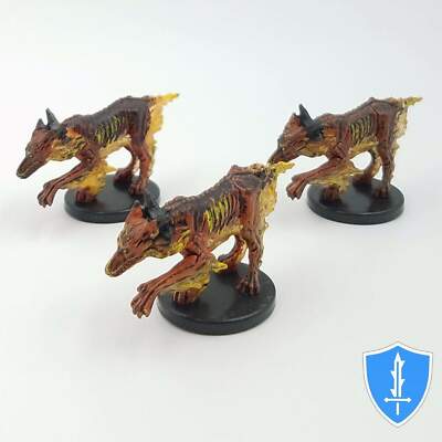 Hell Hound x3 - Shattered Star #13 Pathfinder Battles D&D Miniature | eBay