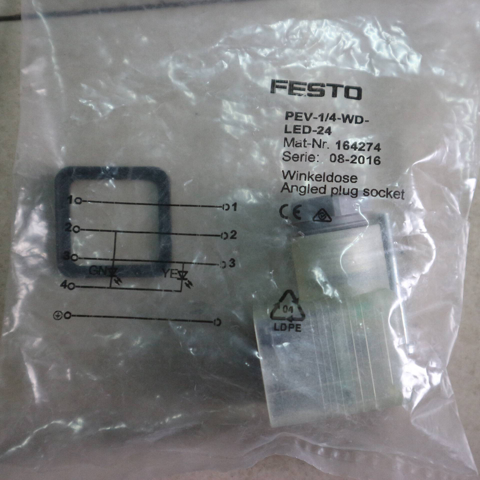 1ps new festo PEV-1/4-WD-LED-24 164274 PEV-1/4-WD-LED-24 spot stock #S ...
