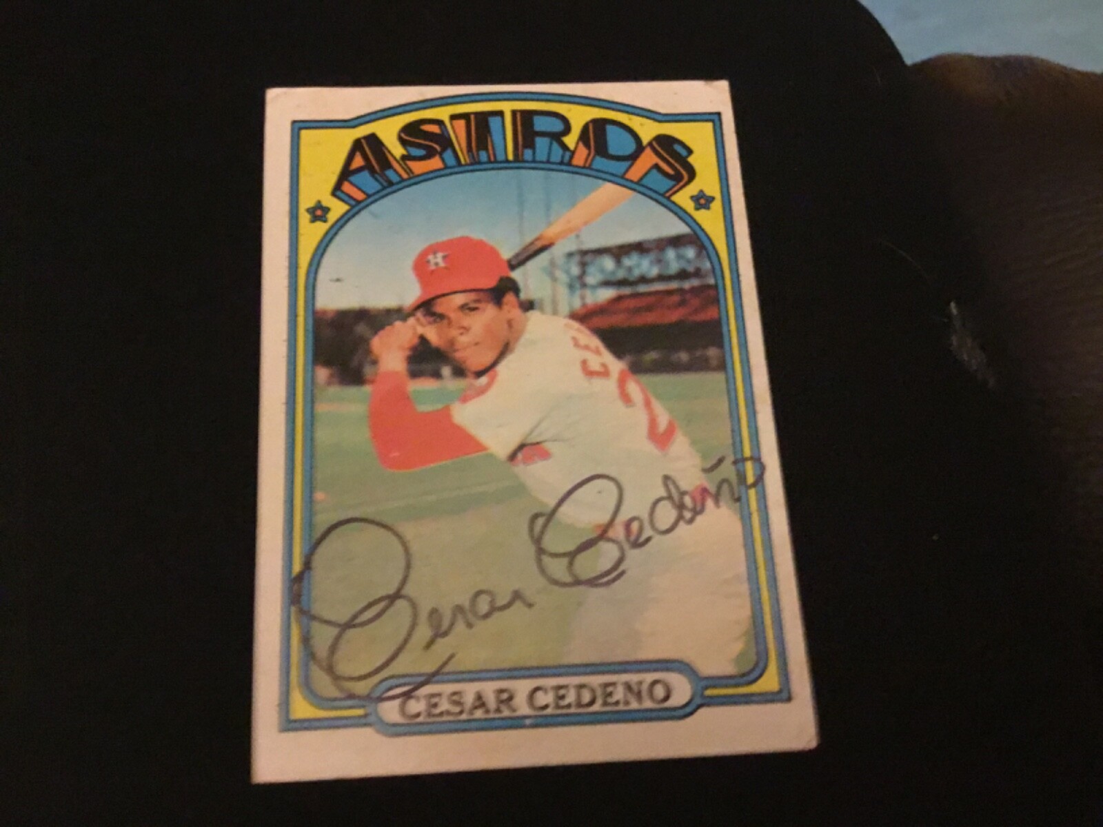 Autographed 1972 Topps Cesar Cedeno rookie. #H-1 | eBay