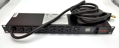 APC AP7801B 8-Outlet 5-20 20A/120V 1U-Rackmount Metered PDU | eBay