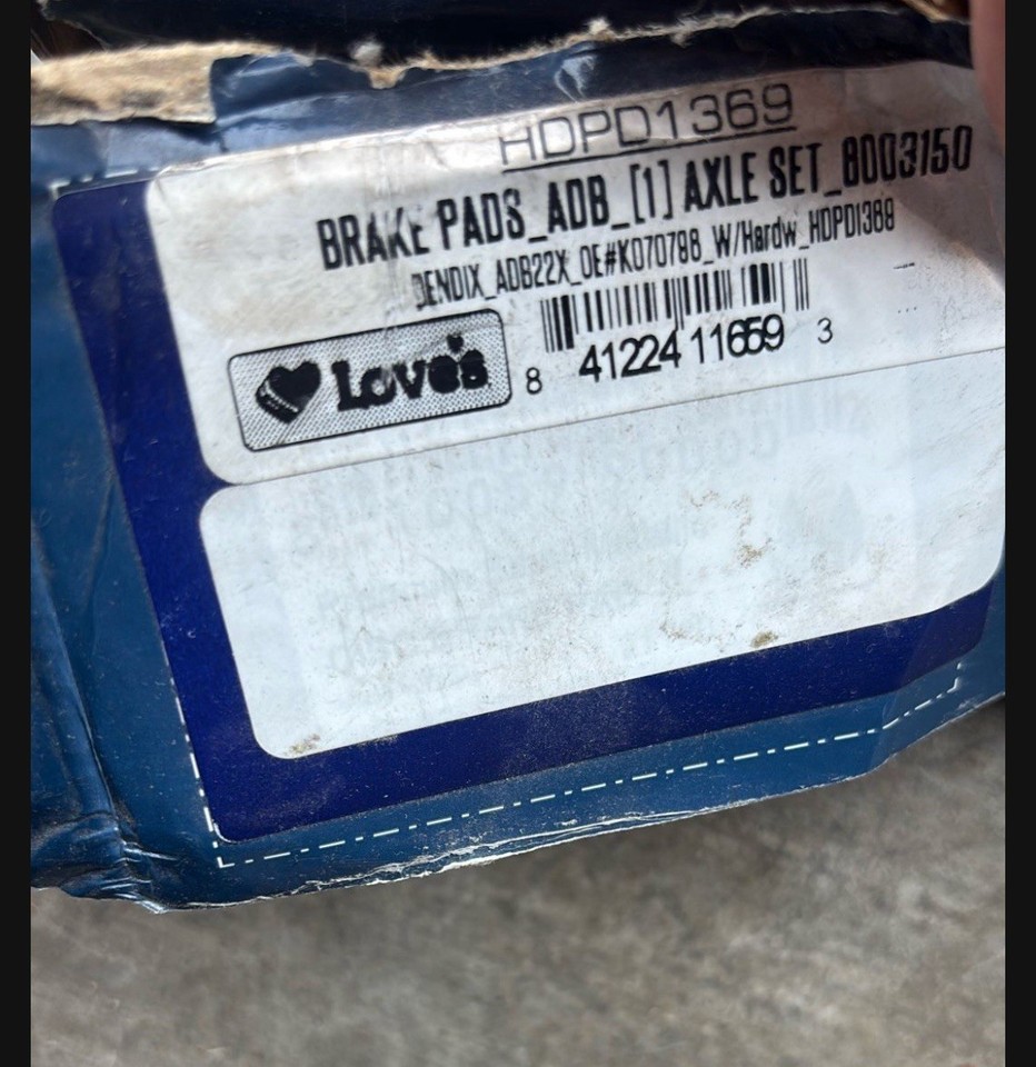 Air Disc Brake Pads for Bendix ADB22X, replaces 8480-D1370 WVA 29189 ...