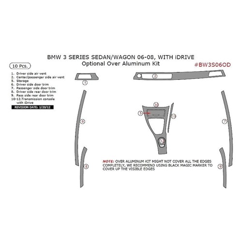 For BMW 335d 09-11 Remin Real Red Carbon Fiber Cover Aluminum Upgrade ...